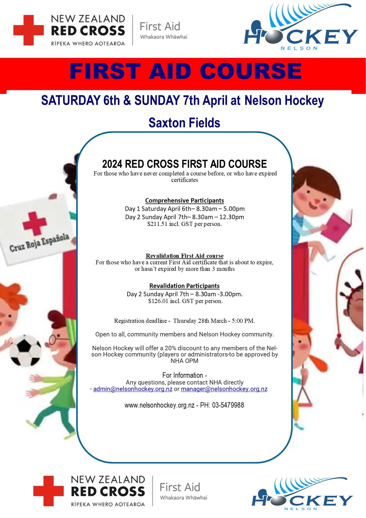 2024 Red Cross First Aid Course - April 6th & 7th - Registrations Open ...